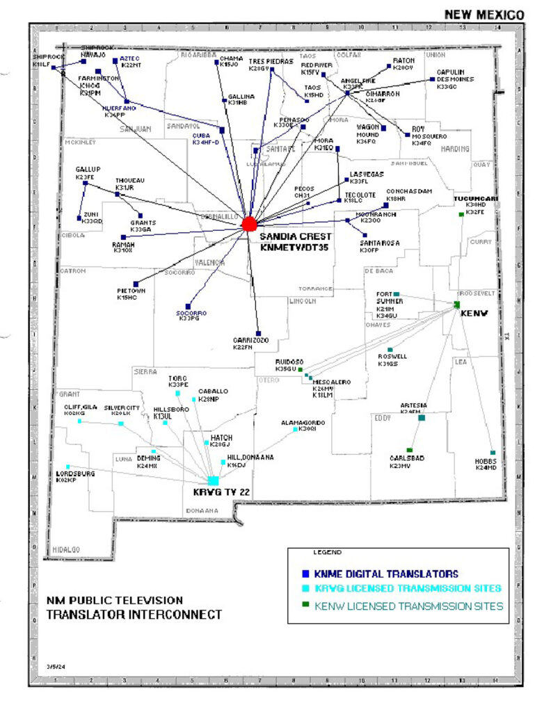 KNME-TV Translator System - New Mexico PBS, KNME-TV
